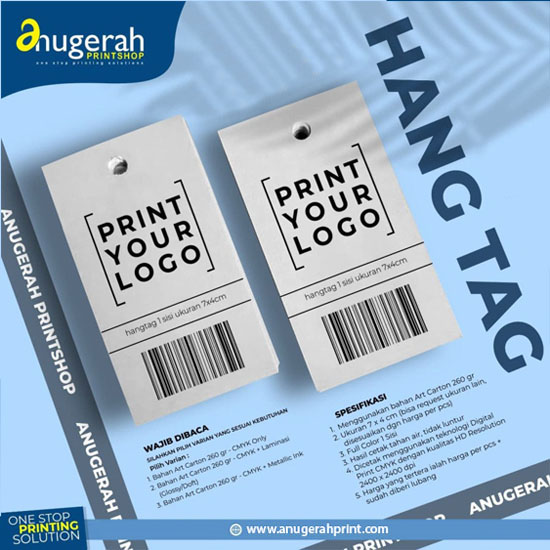 Hang Tag Art Carton 230gr - Potong Kotak | Anugerah Print.com