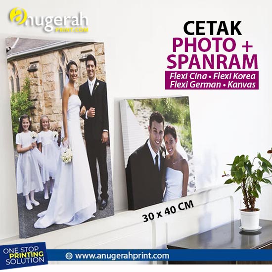Cetak Spanram Canvas_A3 ( 30x40cm ) | Anugerah Print.com